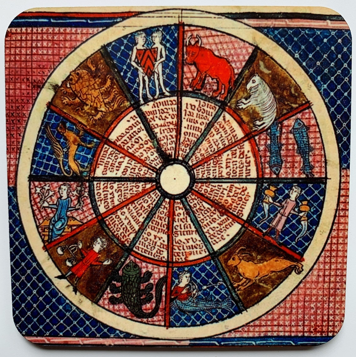 Medieval Zodiac Chart Coasters - Set of 4 - Etsy
