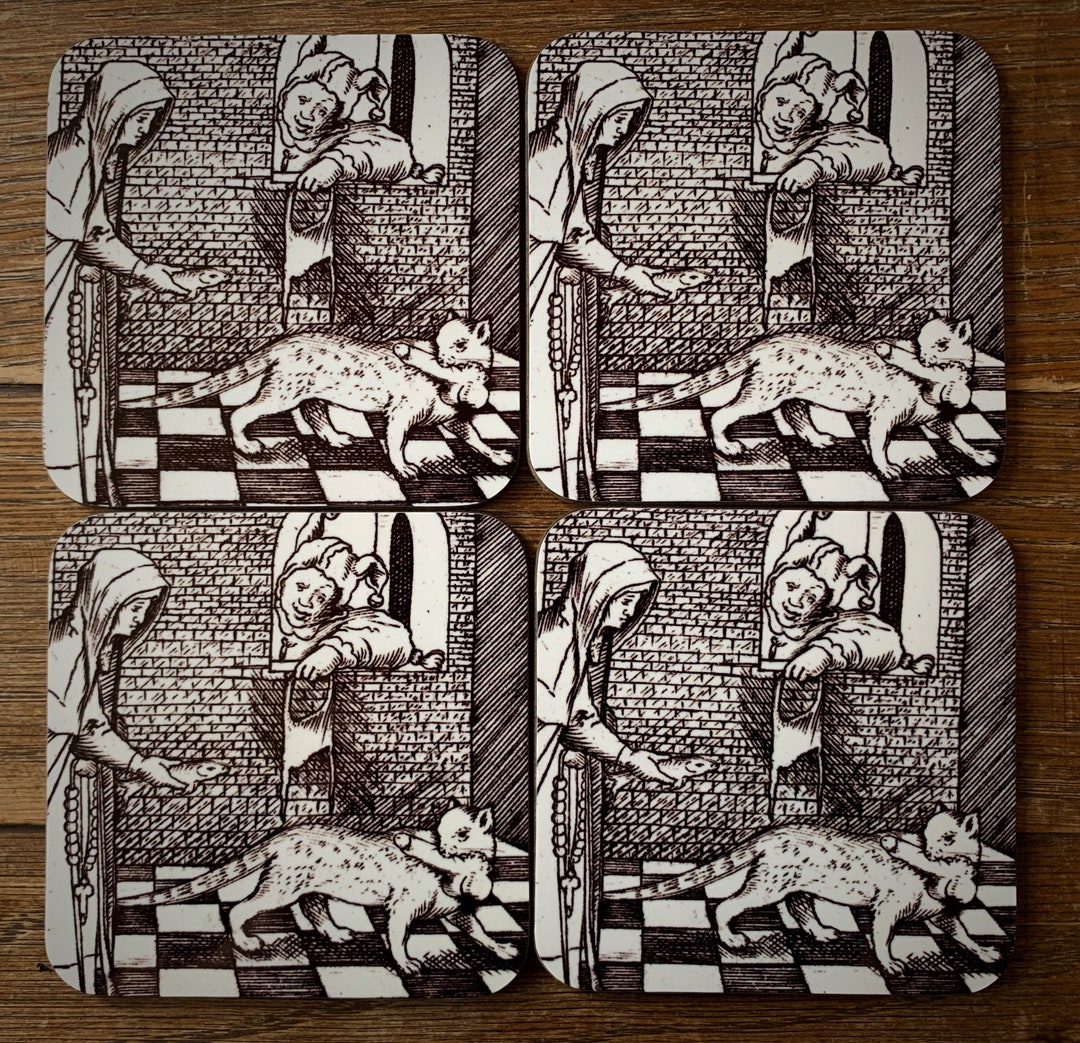 Penis Stealing Cat Coasters - Set of 4 - Etsy