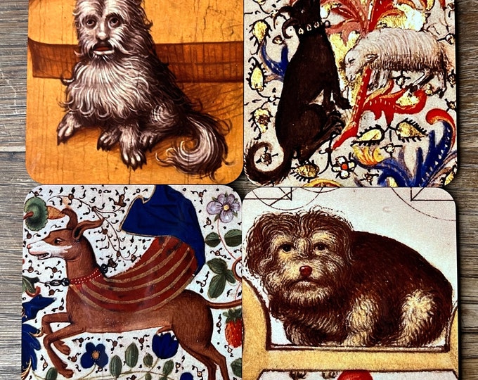 Medieval Dog Coasters - Set of 4 - Etsy