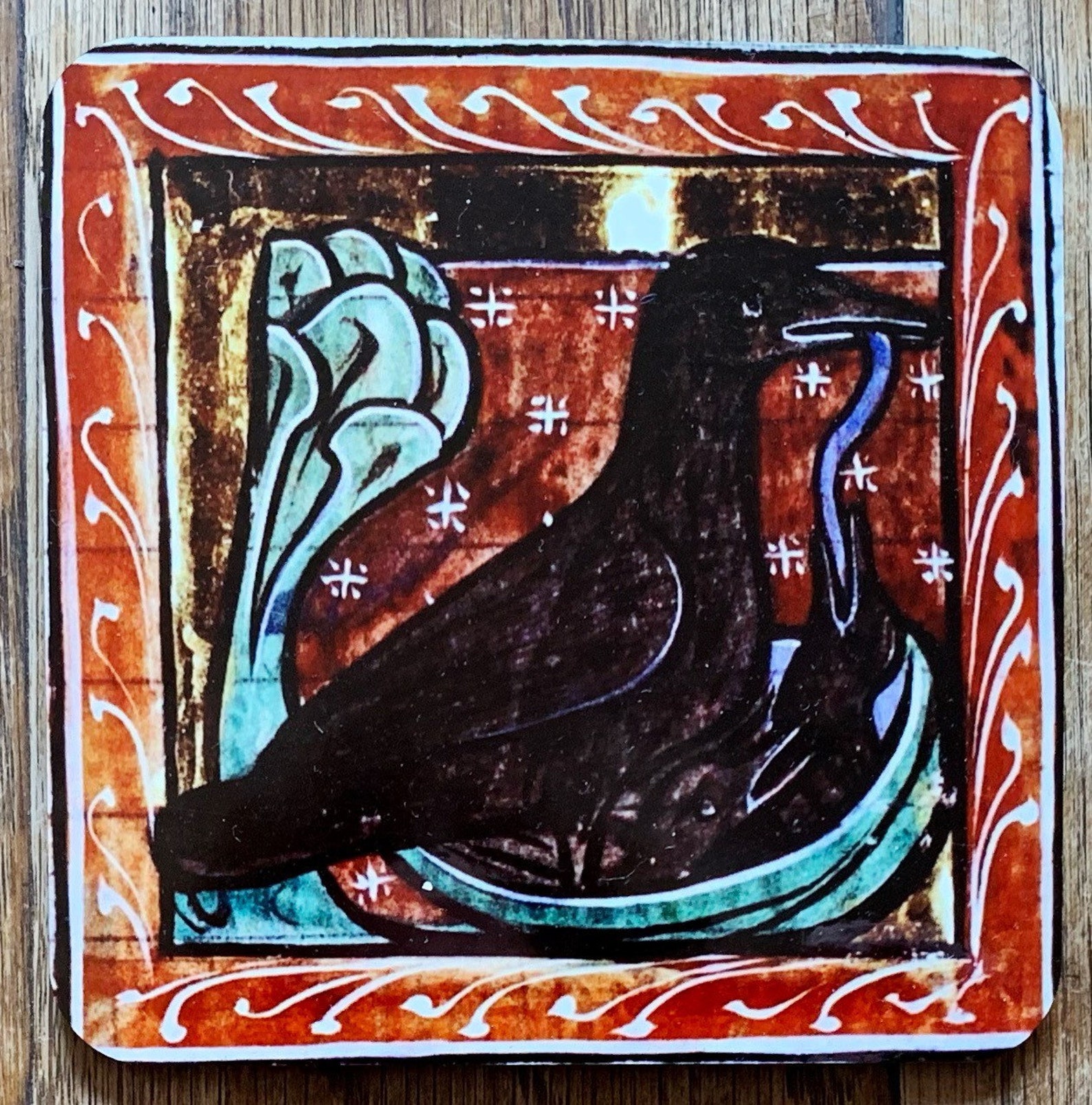 Medieval Crow Coasters - Set of 4 - Etsy