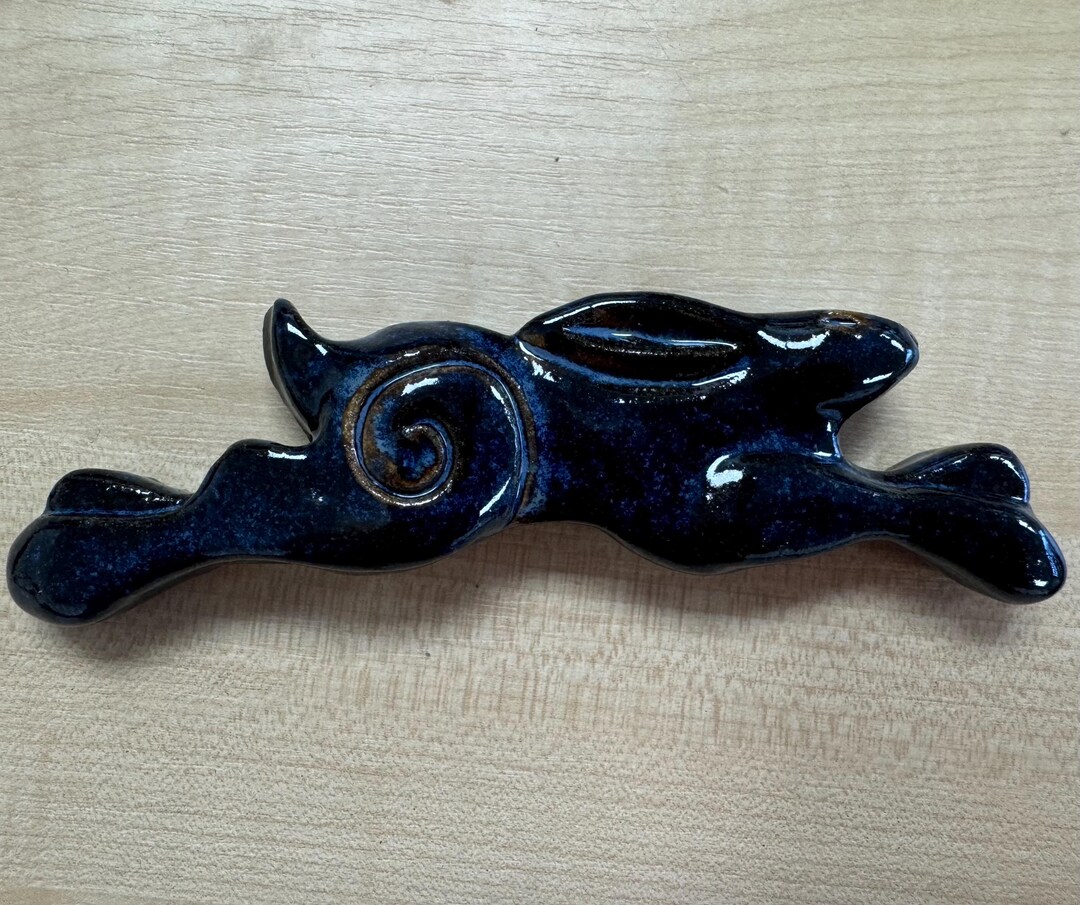 Leaping Hare Wall Plaque - Stoneware - Etsy