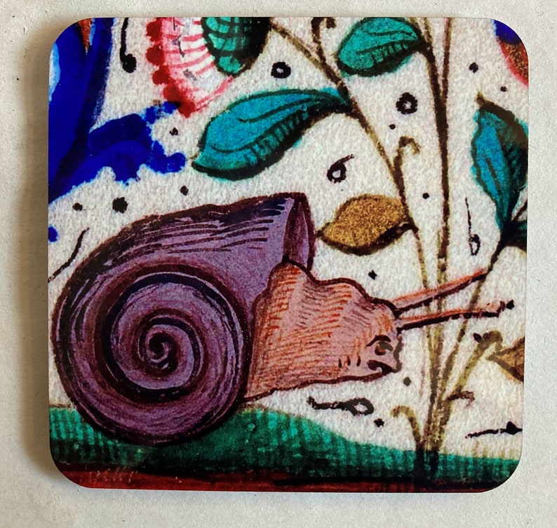 Medieval Snail Coasters - Set of 4 - Etsy