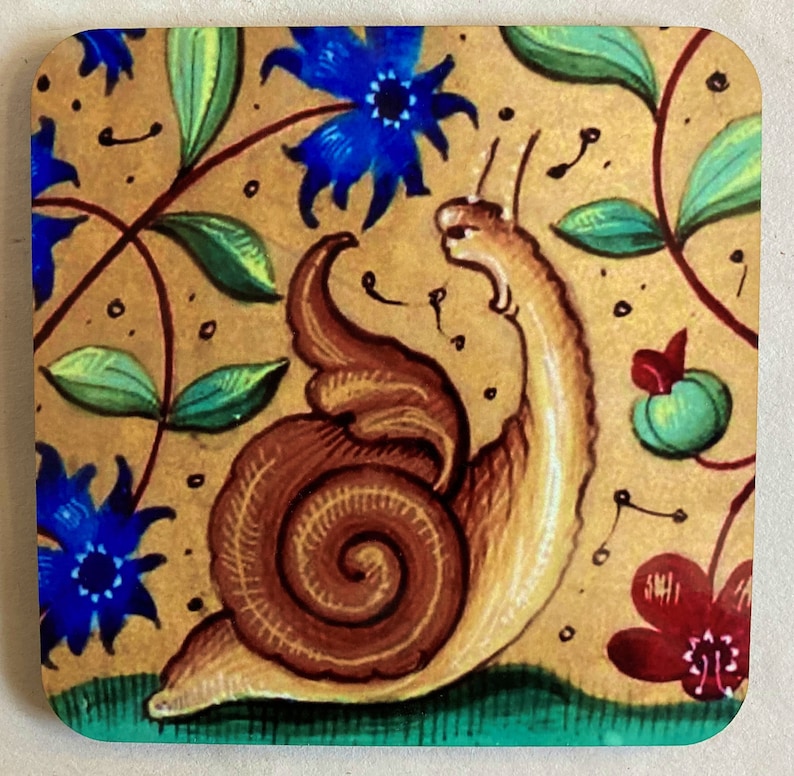 Medieval Snail Coasters - Set of 4 - Etsy