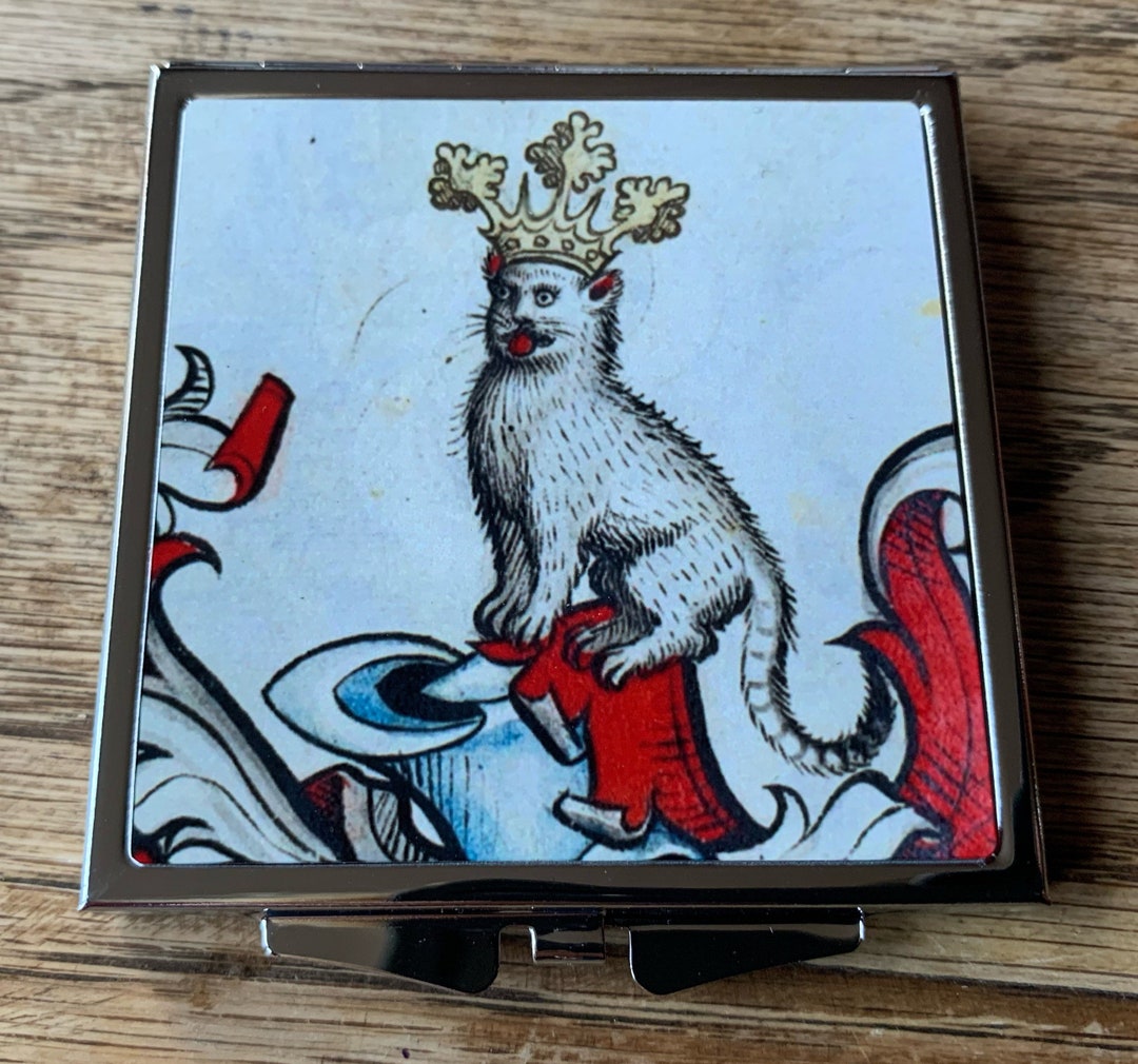 Medieval Cat Compact Mirror - Etsy