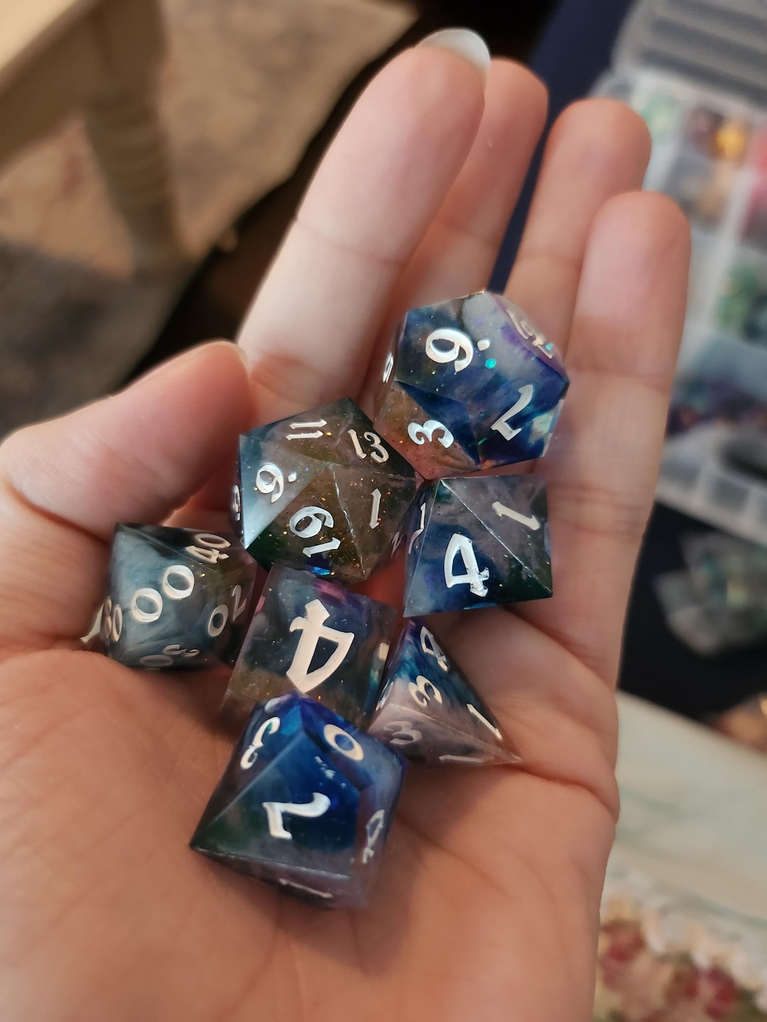 Cotton Candy Clouds DND TTRPG Roleplaying Tabletop Dice Set - Etsy