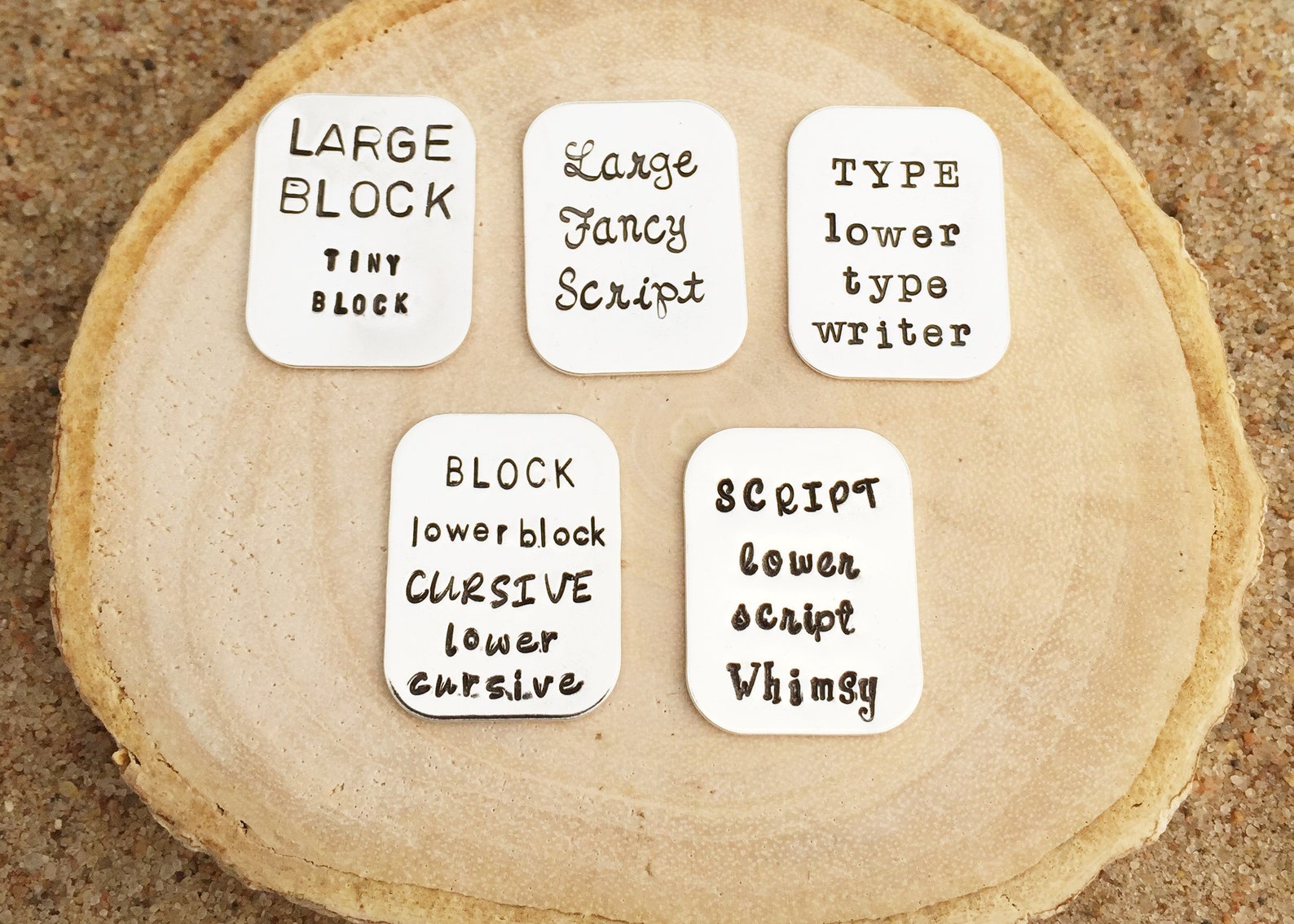 Sterling Silver Name Tag Charm Necklace - Etsy