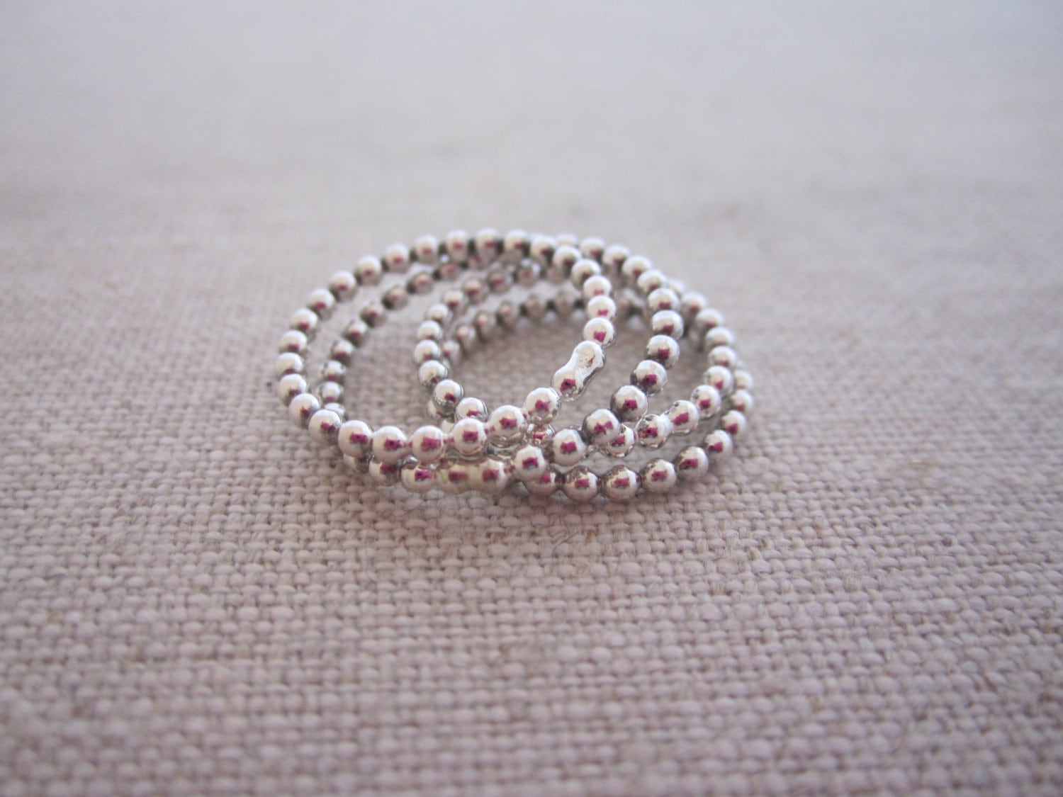 Beaded Stacking Ring one Bead Ring - Etsy