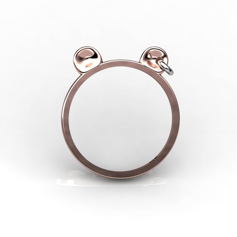 Bear Ears Ring 14K Rose Gold Bear Ring Pooh Bear Ring for Girlfriend ...