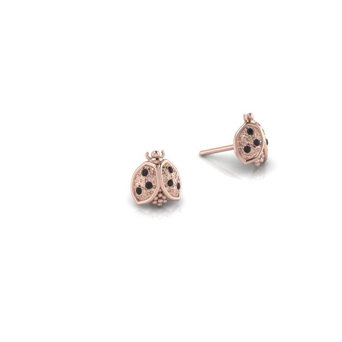 Gold Ladybug Earrings 14k Studs Lucky Lady Bug Earrings for Girls Gold ...
