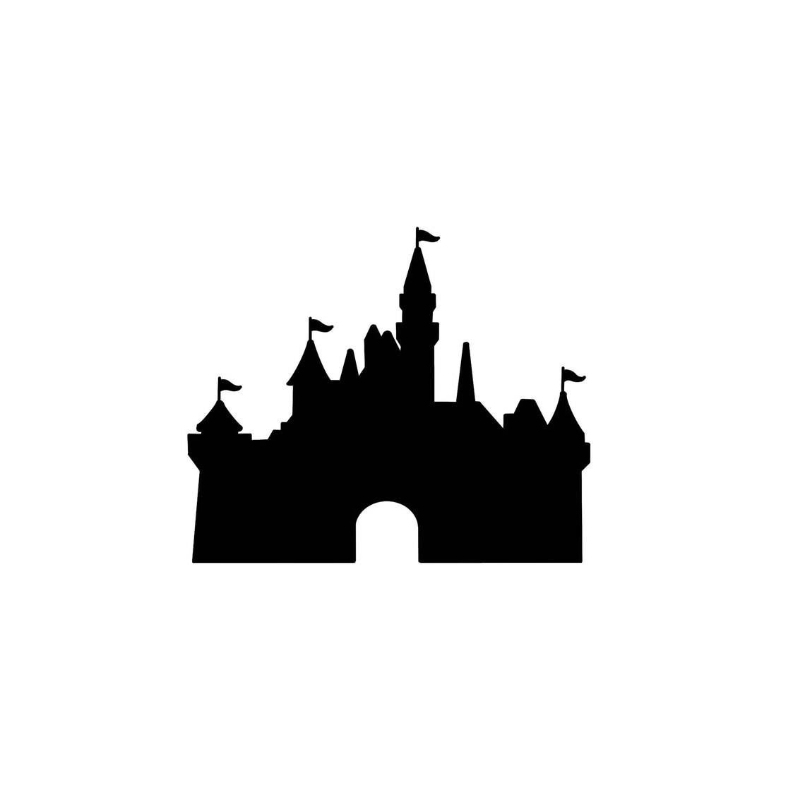 Castle Outline SVG File - Etsy