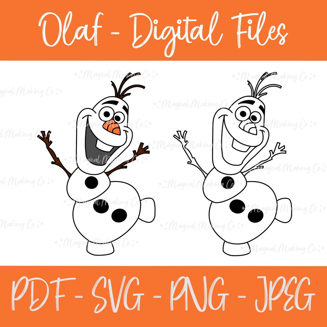 Olaf (frozen) Digital Files - Svg/png/pdf/jpeg - Kids Coloring Pages ...