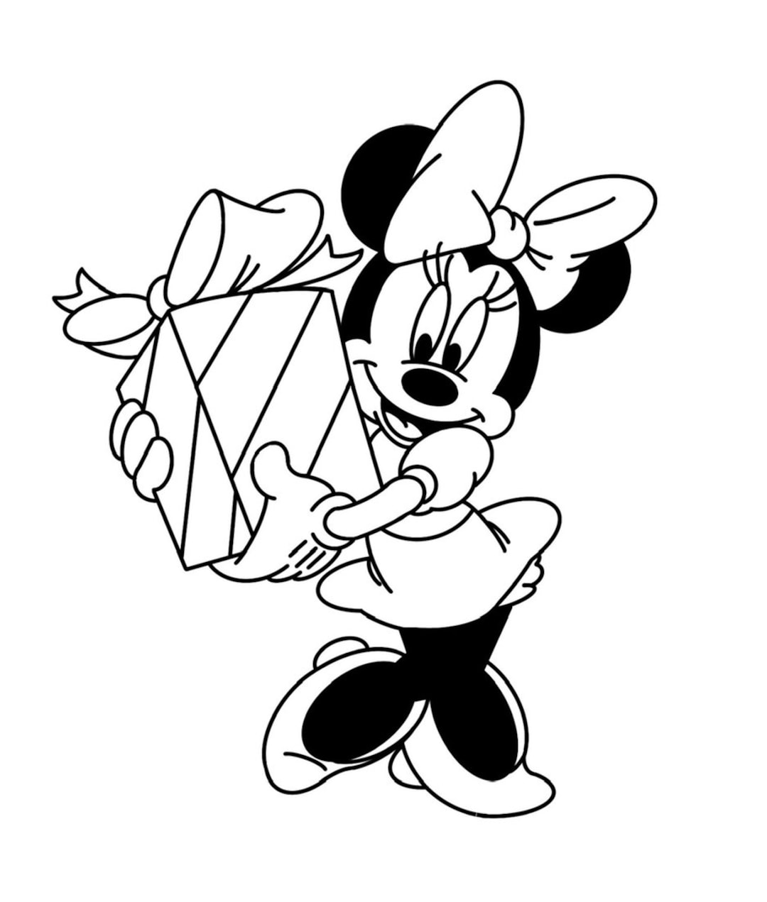 Minnie Mouse Christmas SVG File - Etsy