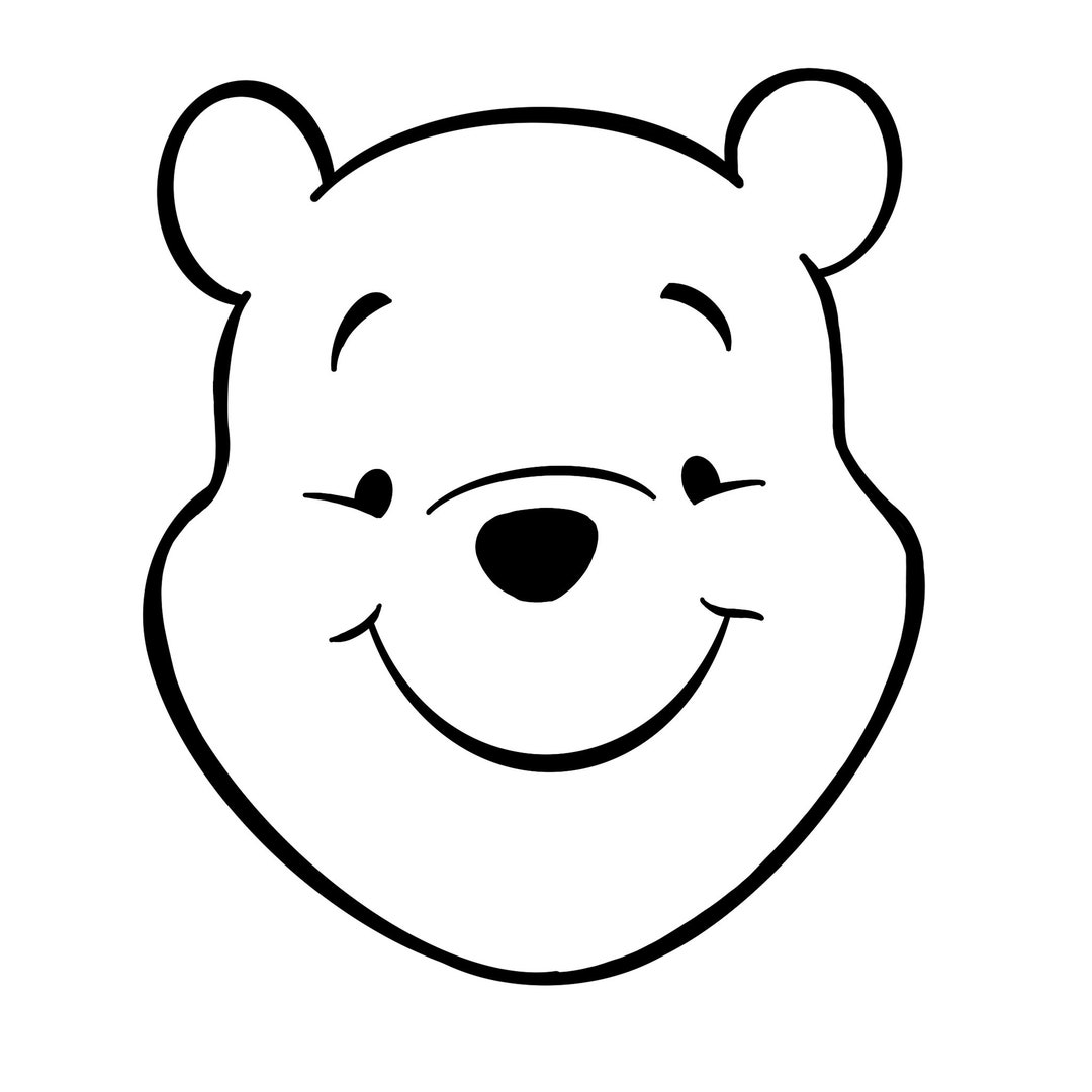Winnie the Pooh Face Digital Files Svg/pdf/png/jpeg Winnie the Pooh ...