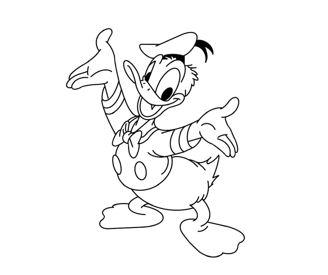Donald Duck SVG File - Etsy