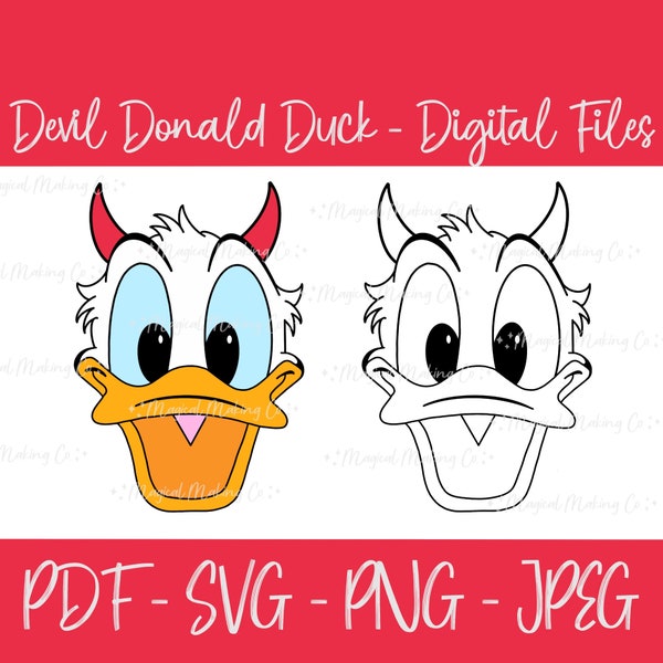 Donald Duck Svg - Etsy