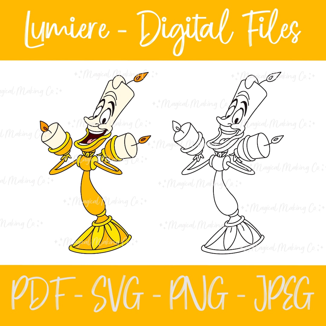 Lumiere (beauty and the Beast) Digital Files - Svg/png/pdf/jpeg - Kids ...