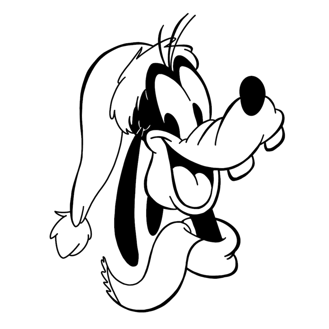 Santa Goofy Digital Files - Svg/pdf/png/jpeg - Christmas Coloring Pages ...