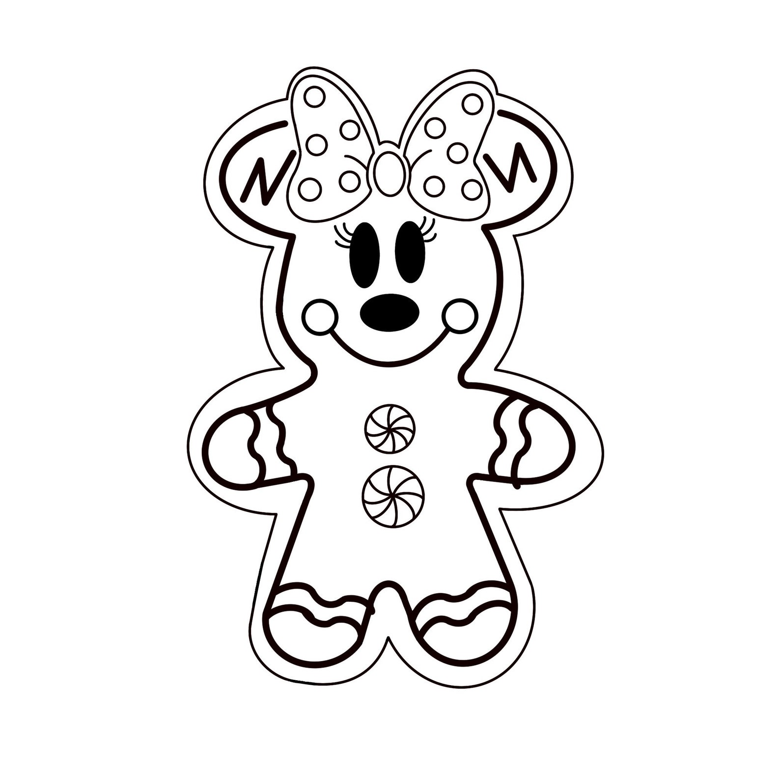 Minnie Mouse Gingerbread SVG File | Etsy UK