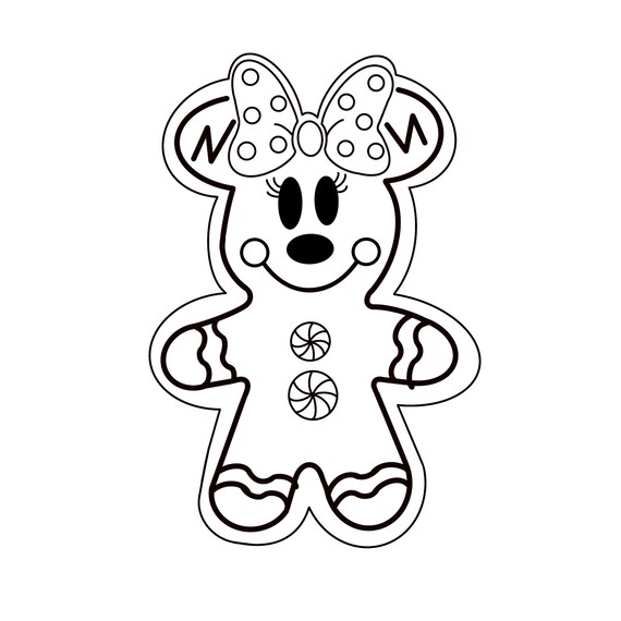 Minnie Mouse Gingerbread SVG File - Etsy India