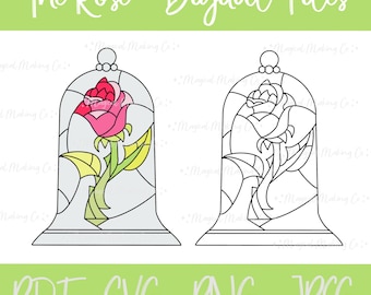Enchanted Rose SVG Beauty and the Beast Cut File - Etsy
