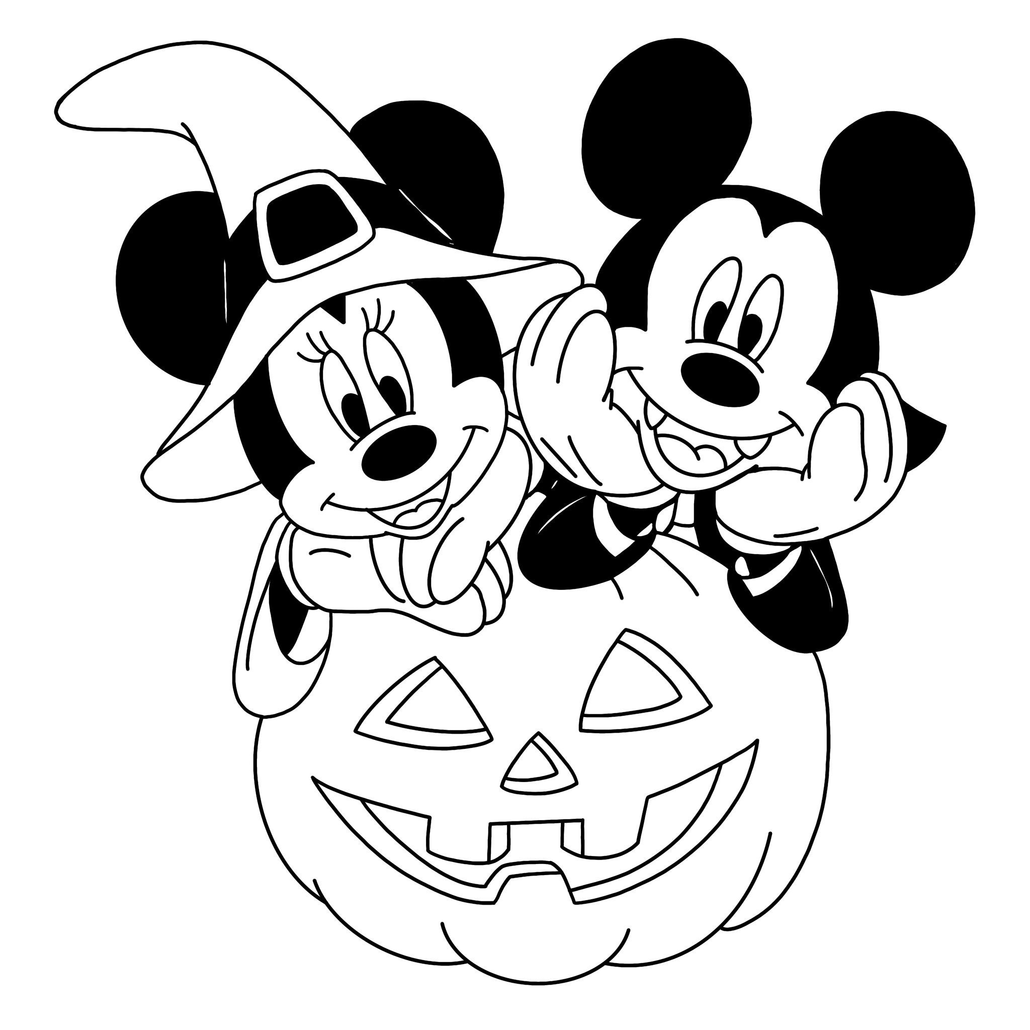 Mickey Mouse Fall Coloring Pages