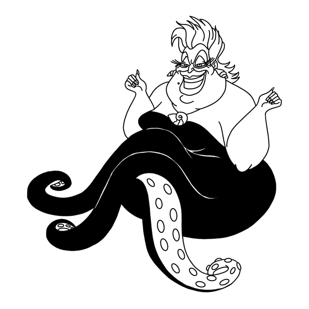 Ursula the Little Mermaid Digital Files Svg/pdf/png/jpeg - Etsy