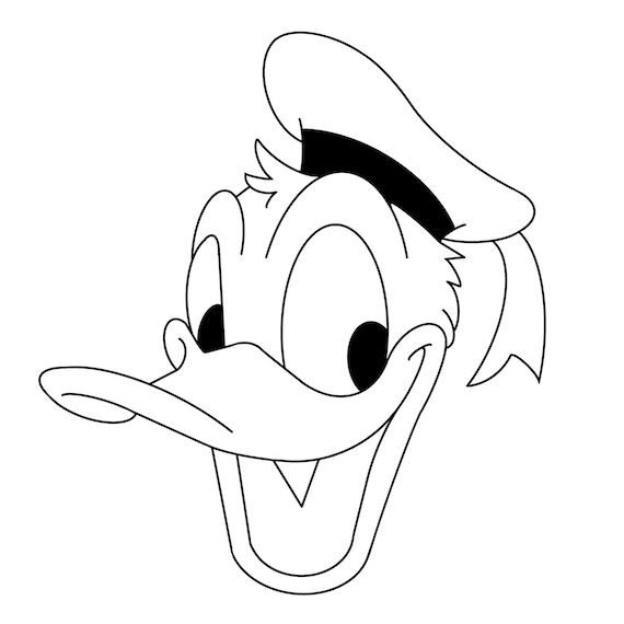 Donald Duck Face SVG File - Etsy Australia