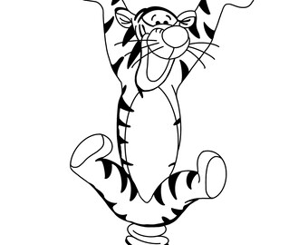 Tigger Outline SVG Instant Download Design Winnie Pooh and - Etsy Ireland