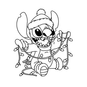 Lilo And Stitch Christmas Coloring Pages