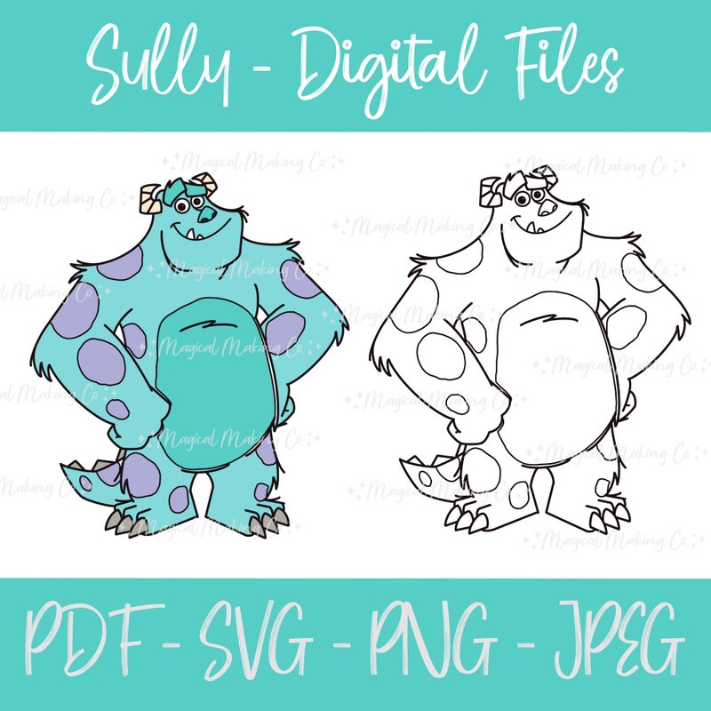 Sully Face Svg - Etsy