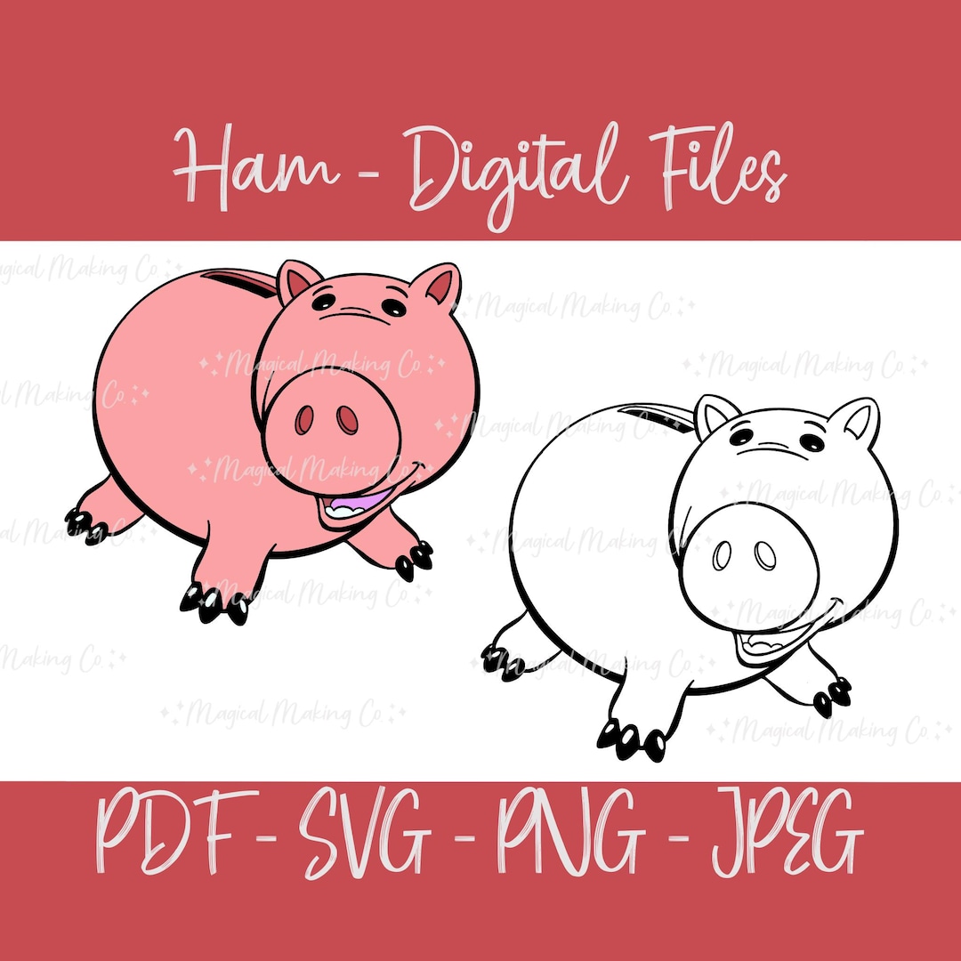 Ham (toy Story) Digital Files - Svg/pdf/png/jpeg - Kids Coloring Pages ...