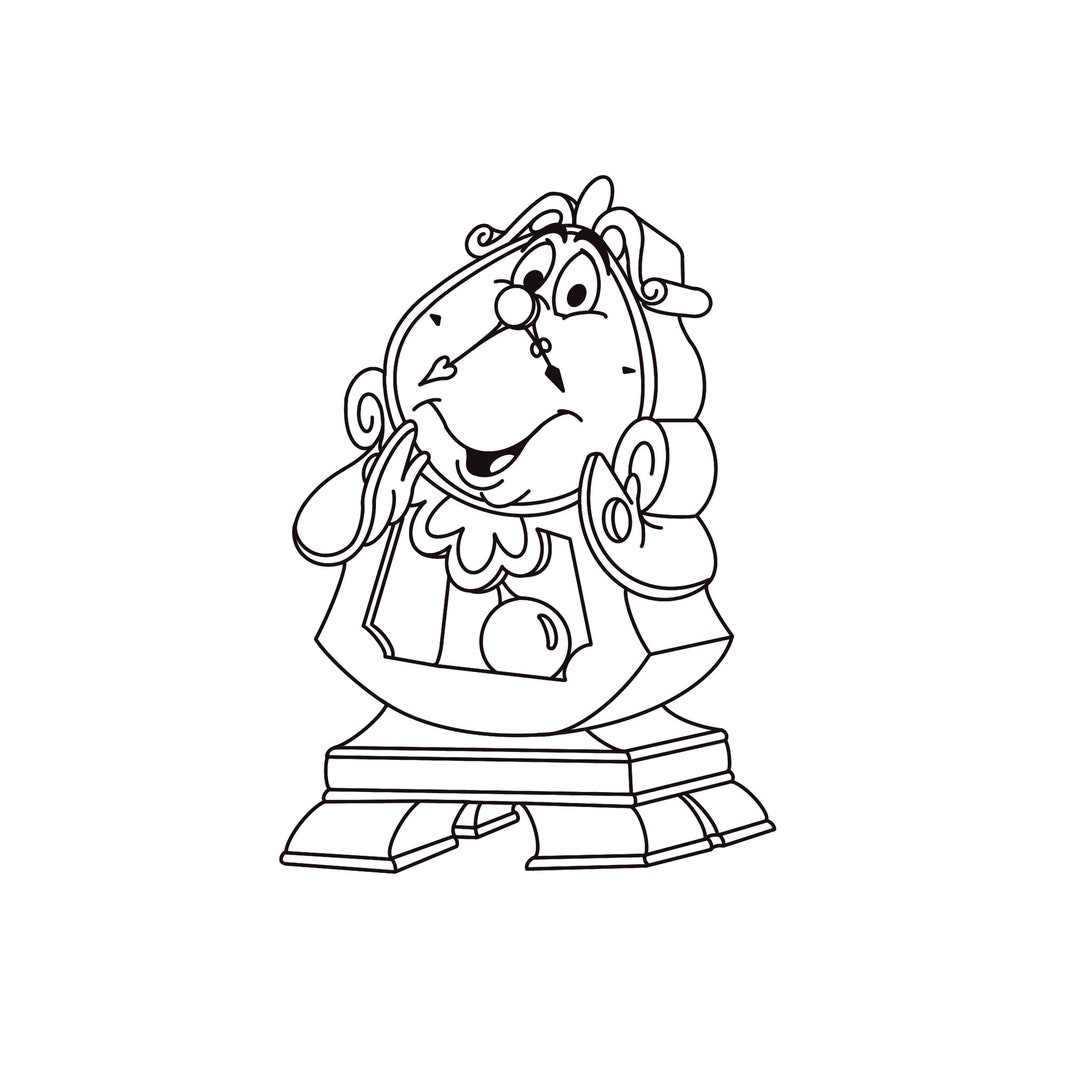 Cogsworth Beauty and the Beast Svg/png/pdf/jpeg Digital Files - Etsy