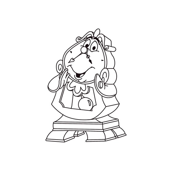 Cogsworth Beauty and the Beast Svg/png/pdf/jpeg Digital - Etsy