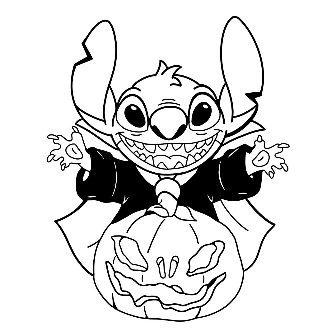 Vampire Stitch Digital Files lilo and Stitch Svg/pdf/png/jpeg Halloween ...