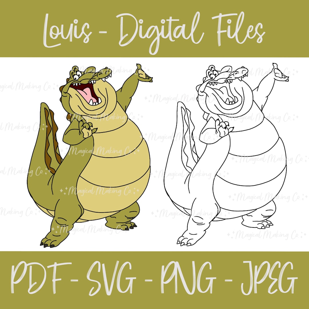 Louis (the Princess and the Frog) Digital Files - Svg/pdf/png/jpeg ...