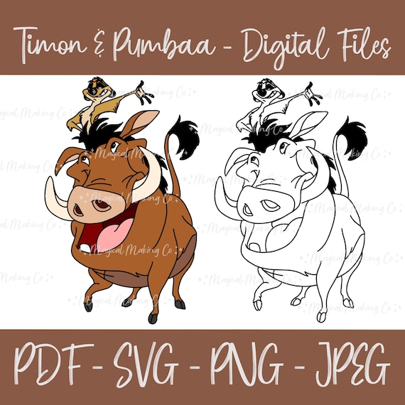 Timon En Pumbaa Kleurplaten