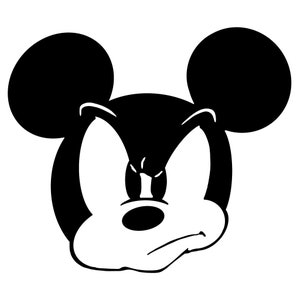 Angry Face Mickey Mouse Digital Files - Svg/pdf/png/jpeg - Kids ...