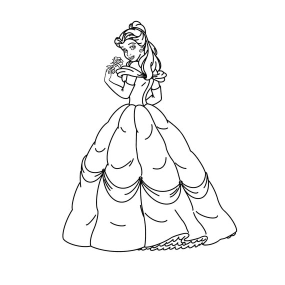Princess Belle Beauty and the Beast Svg/pdf/png/jpeg Digital - Etsy