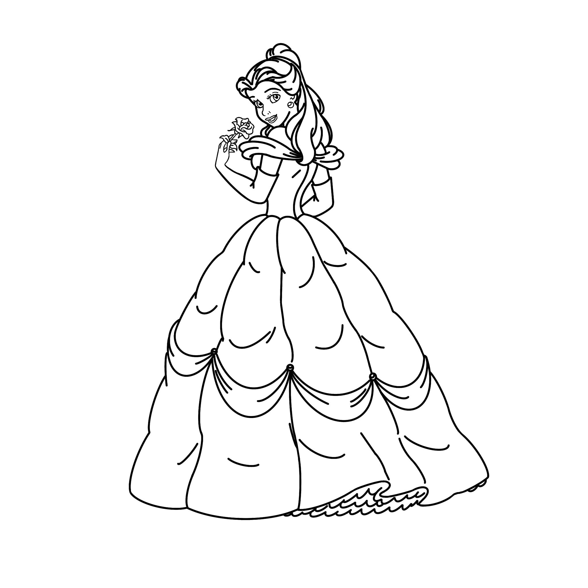 Princess Belle Beauty and the Beast Svg/pdf/png/jpeg Digital - Etsy