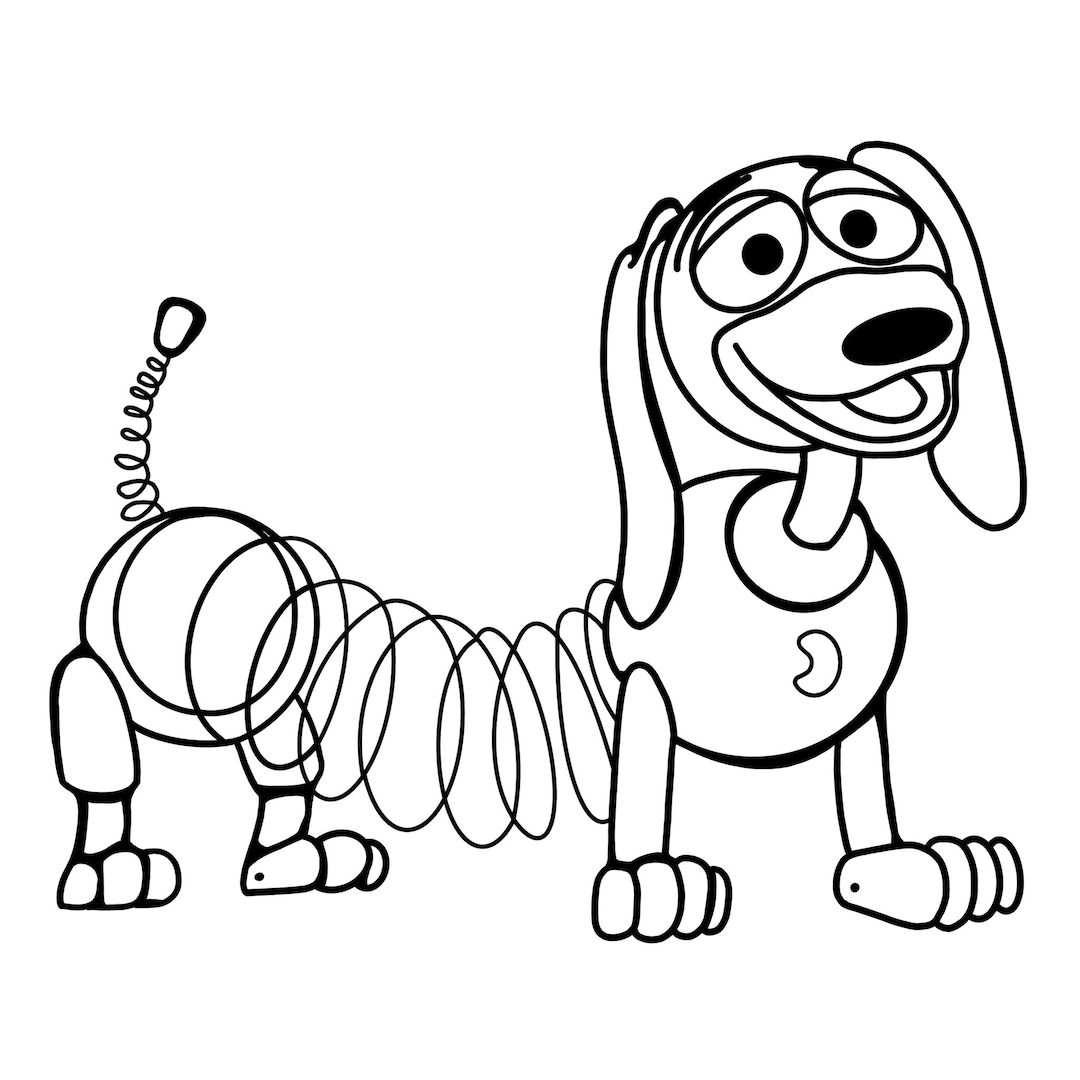 Slinky Dog toy Story Digital Files Svg/pdf/png/jpeg Kids Coloring Pages ...