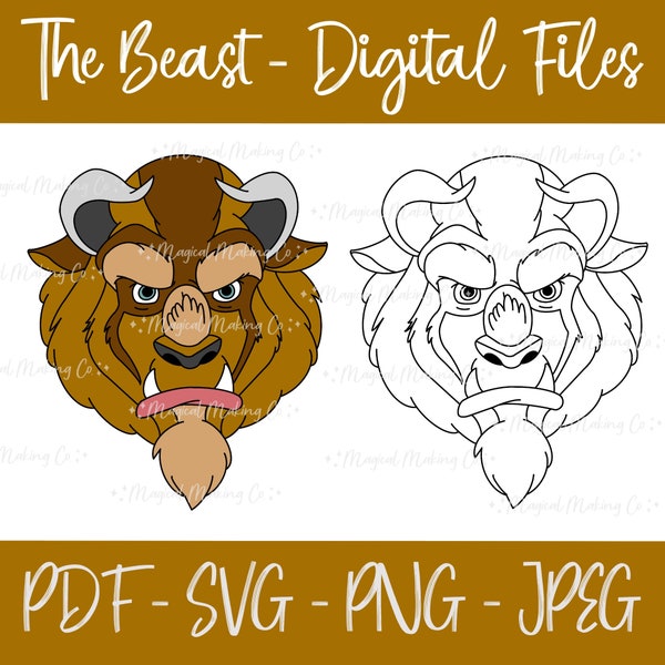 Beauty and the Beast Png - Etsy