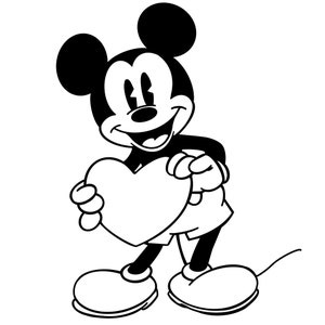 Mickey Mouse Heart SVG File - Etsy