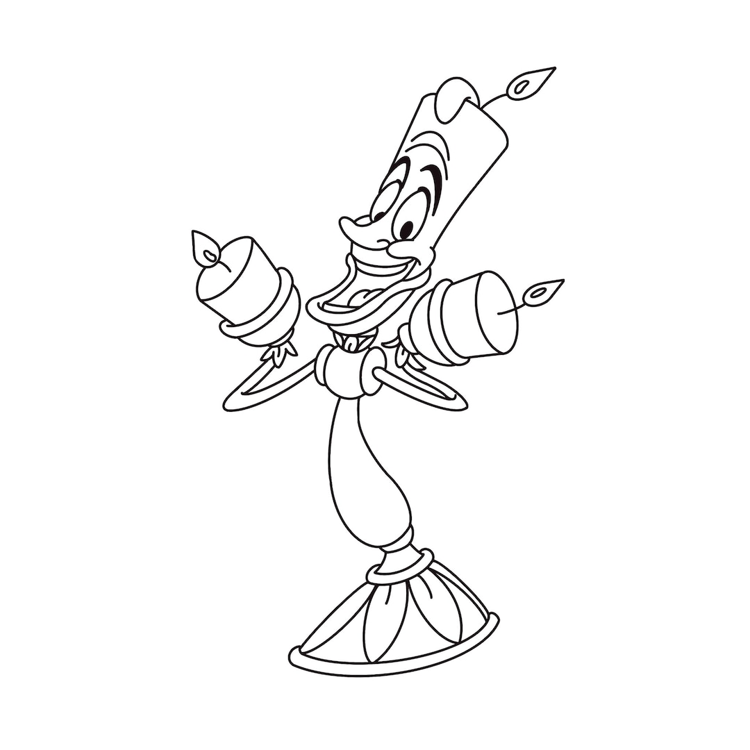 Beauty And The Beast Lumiere Coloring Pages