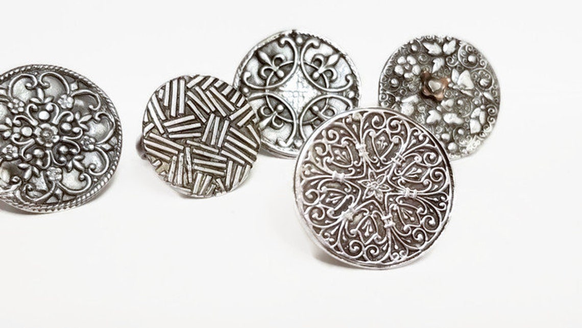 Sterling Silvermetal Clay Shield Ringboho Ringshield | Etsy