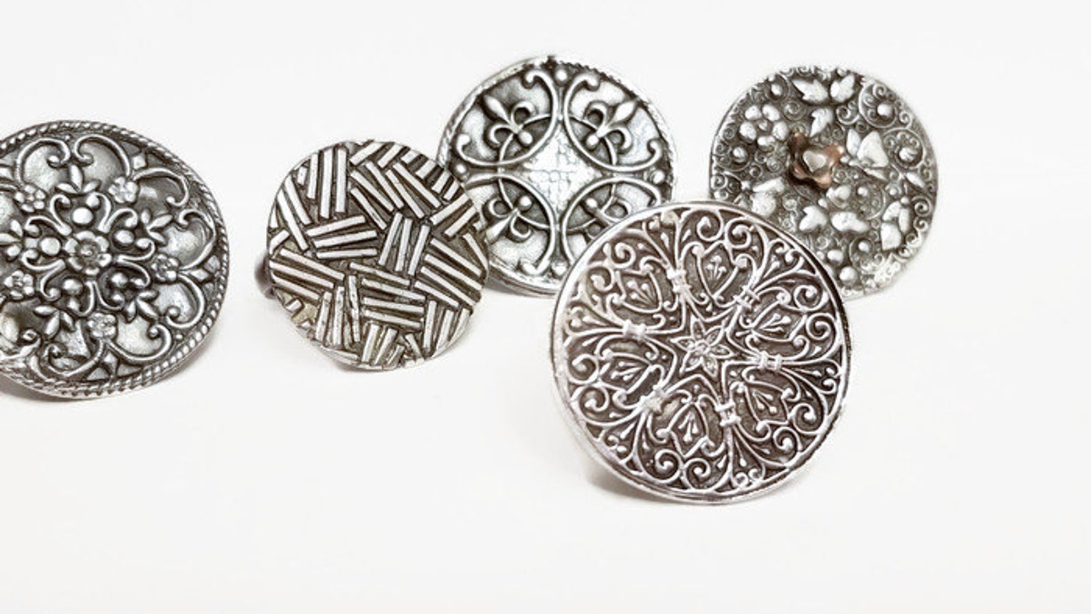 Sterling Silvermetal Clay Shield Ringboho Ringshield | Etsy