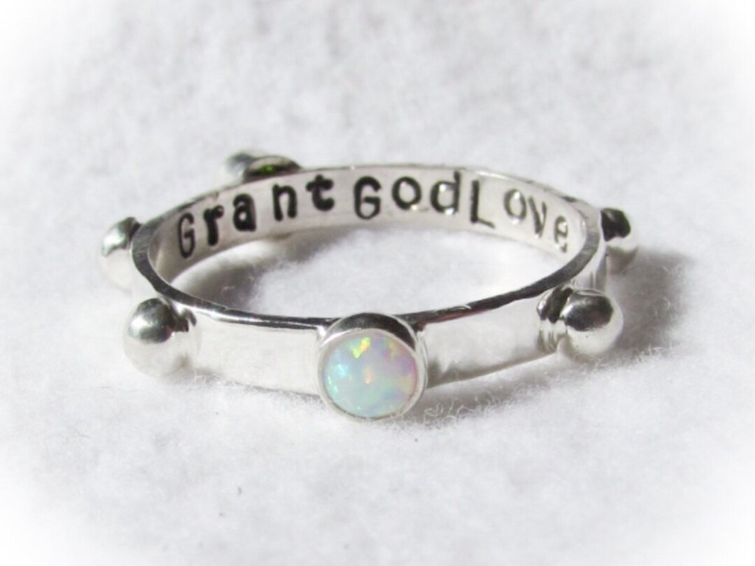 ONE STONE Japa Stack Rings,personalized Japa Ring,mantra Repitition ...