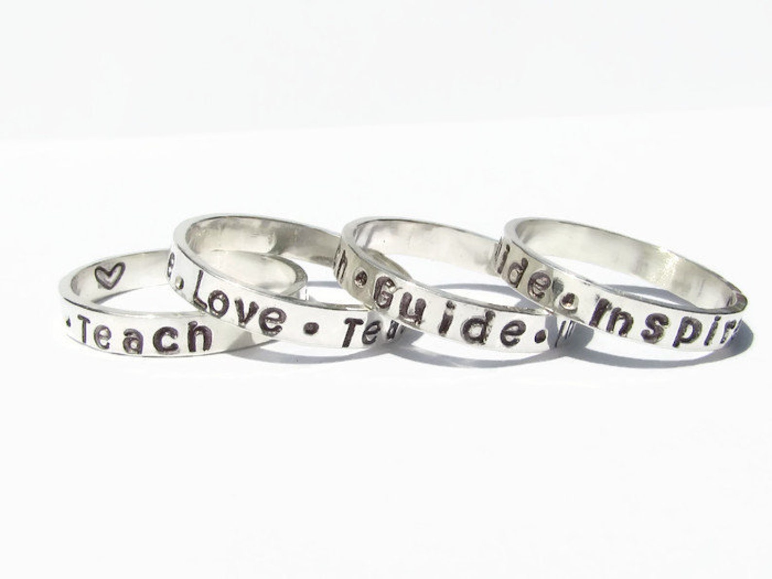 Teacher Gift,teacher Appreciation,4mm Natural Stone,hand Stamped ...