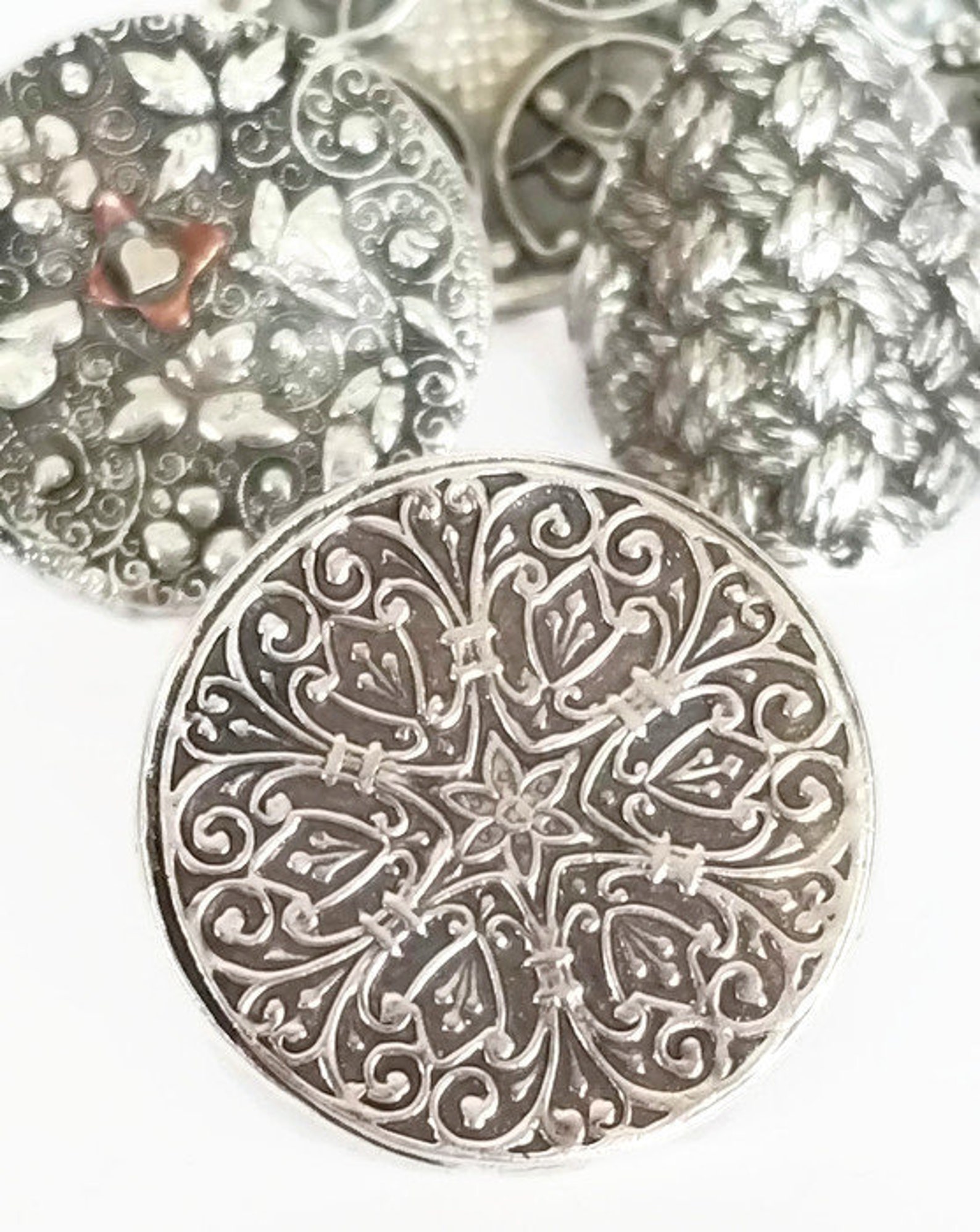 Sterling Silvermetal Clay Shield Ringboho Ringshield | Etsy