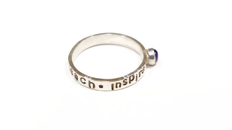 Teacher Gift,teacher Appreciation,4mm Natural Stone,hand Stamped ...
