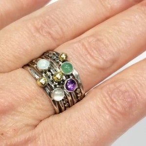 Rustic Stack Ring,sterling Silver, Boho Jewelry,boho Ring, Stack Ring ...